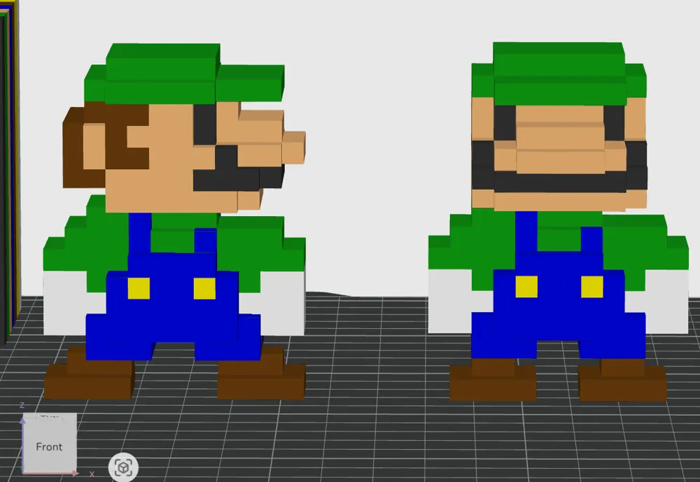 Super Mario Bros. 1985 8-Bit Mario Sprite Figure - Free 3D Print Model ...