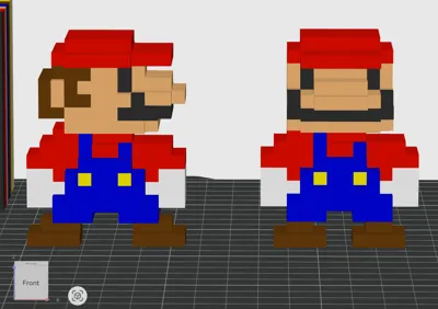 Super Mario Bros. 1985 8-Bit Mario Sprite Figure - Free 3D Print Model ...