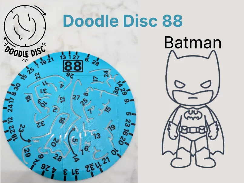 Doodle Disc 88 Batman - Free 3D Print Model - MakerWorld