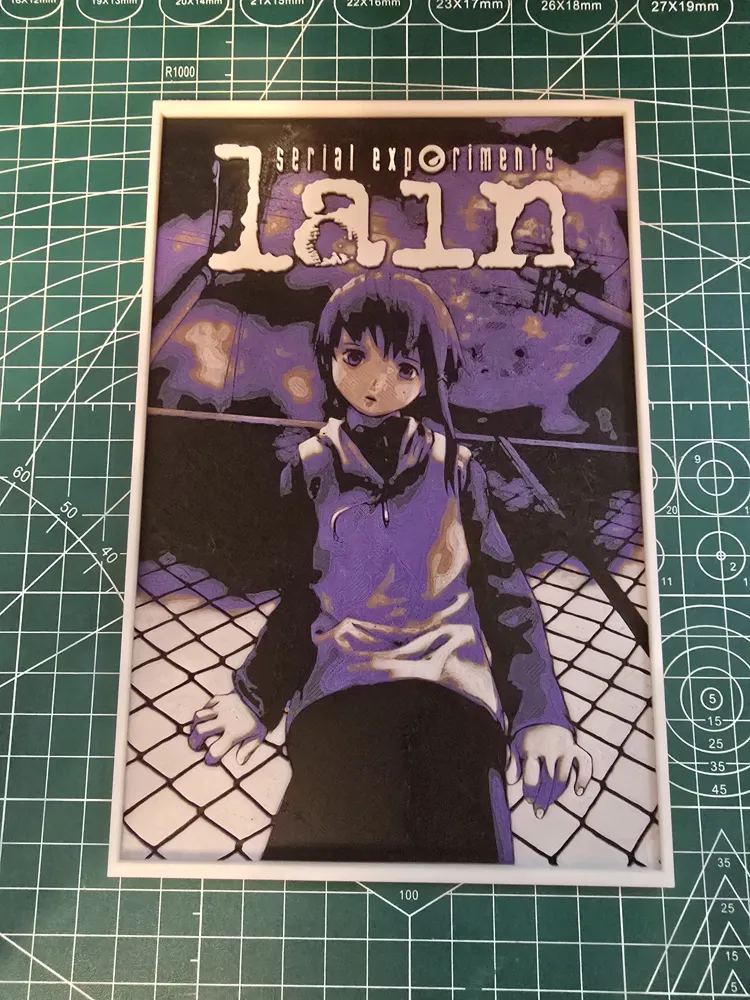 Serial Experiments Lain Poster - Hueforge Art - Free 3D Print Model ...