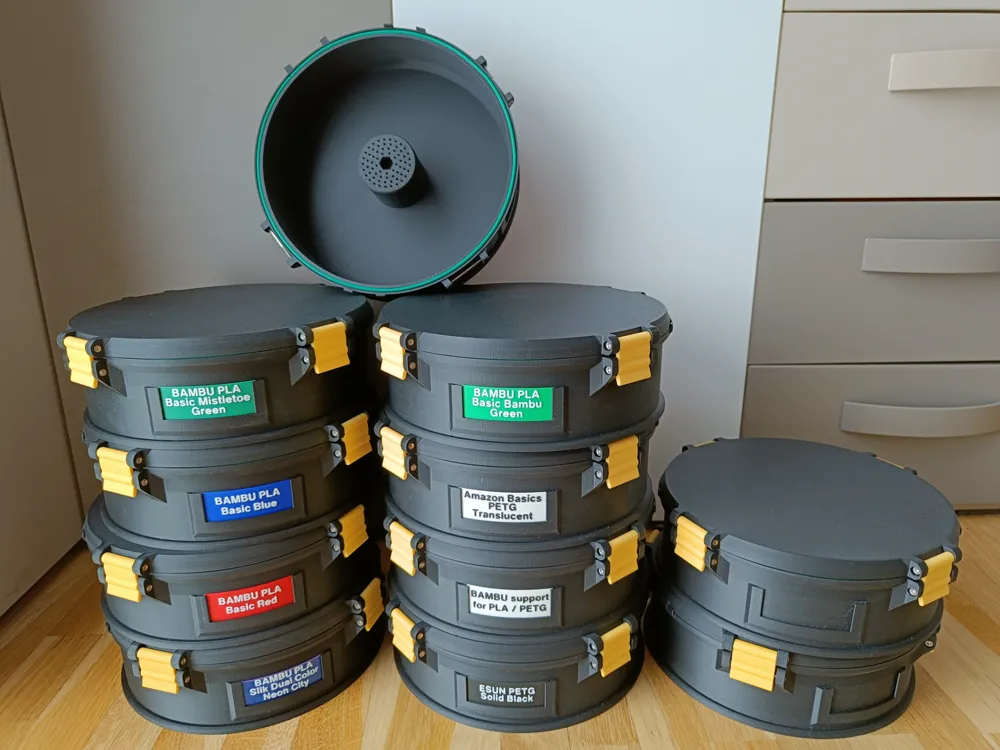 Filamentförvaringsbox Dry Box v2 av Stan - Gratis 3D utskrifts modell ...