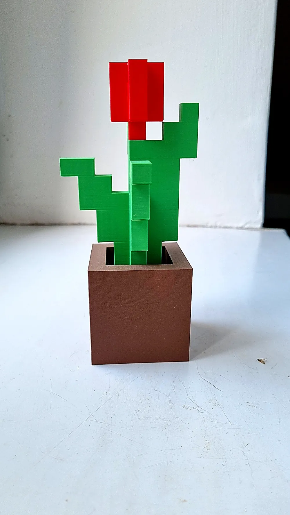 Minecraft Flower Tulim Pot (no glue) by tehn MakerWorld: Download Free ...