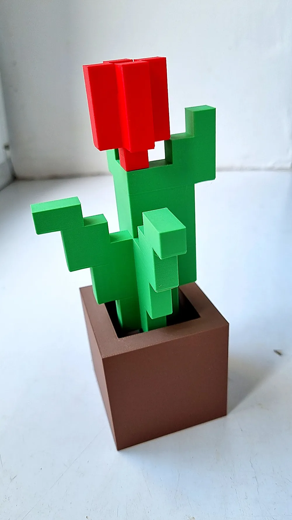 Minecraft Flower Tulim Pot (no glue) by tehn MakerWorld: Download Free ...