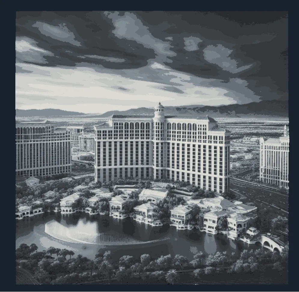 Bellagio Las Vegas - Hueforge 4 color filament painting by Swiger3D ...