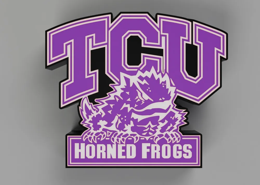 TCU Horned Frogs LED Lamp by orlie_c - MakerWorld