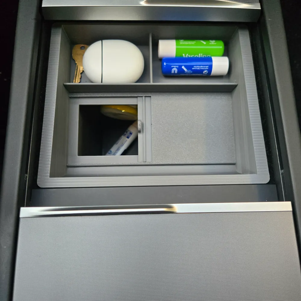 Tesla Model 3 2024+ Centre Console Organizer / Bin - Free 3D Print ...