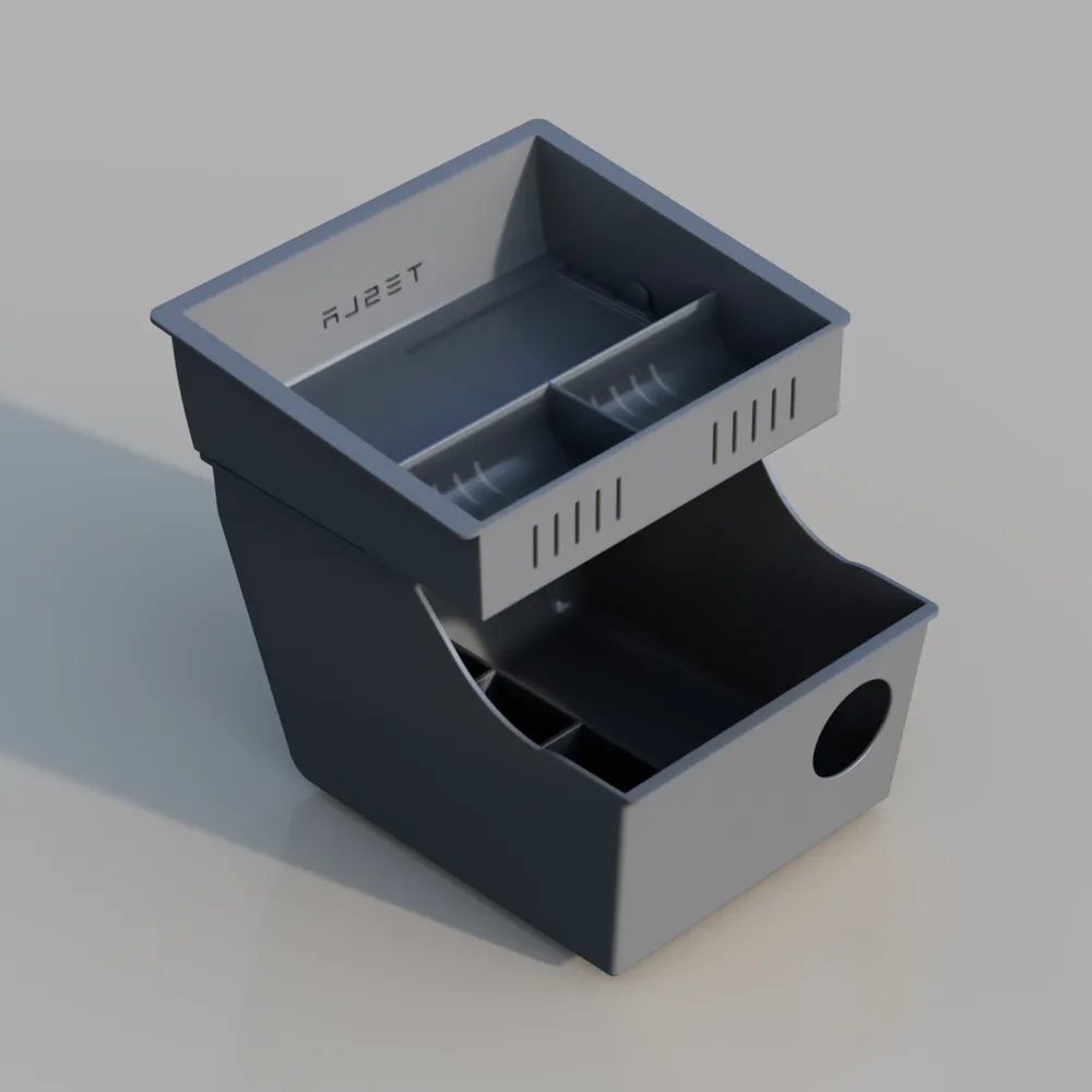 Tesla Model 3 2024+ Centre Console Organizer / Bin - Free 3D Print ...