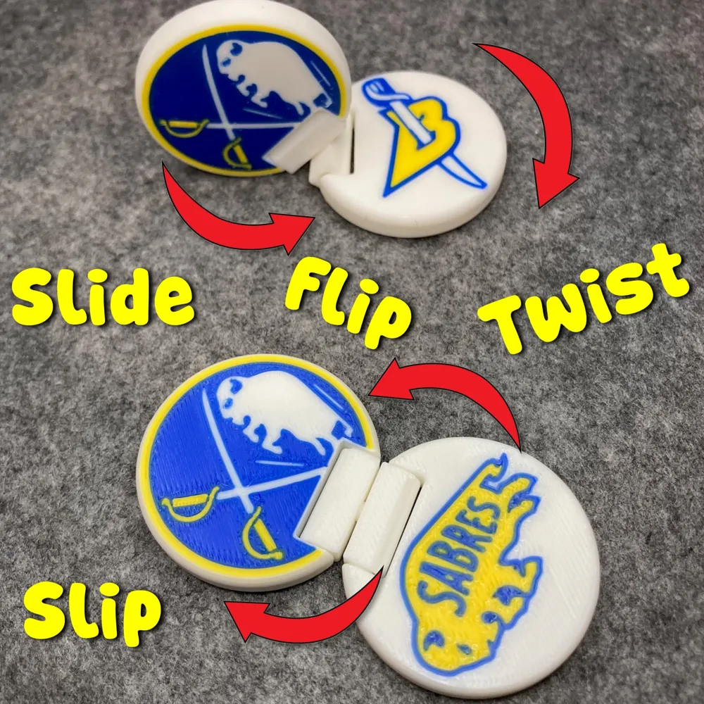 NHL Hockey Slider + Flip Fidgets QUICK - Free 3D Print Model - MakerWorld