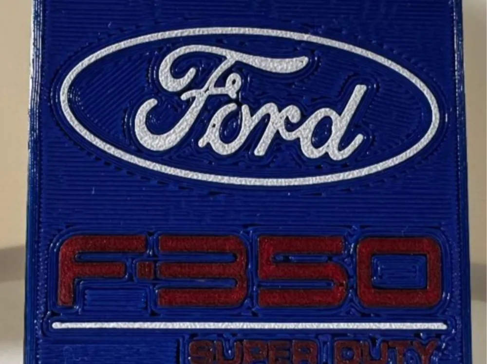FORD TRUCK TRAILER HITCH 2.5" PLUGS- F350 LOGO - Free 3D Print Model ...