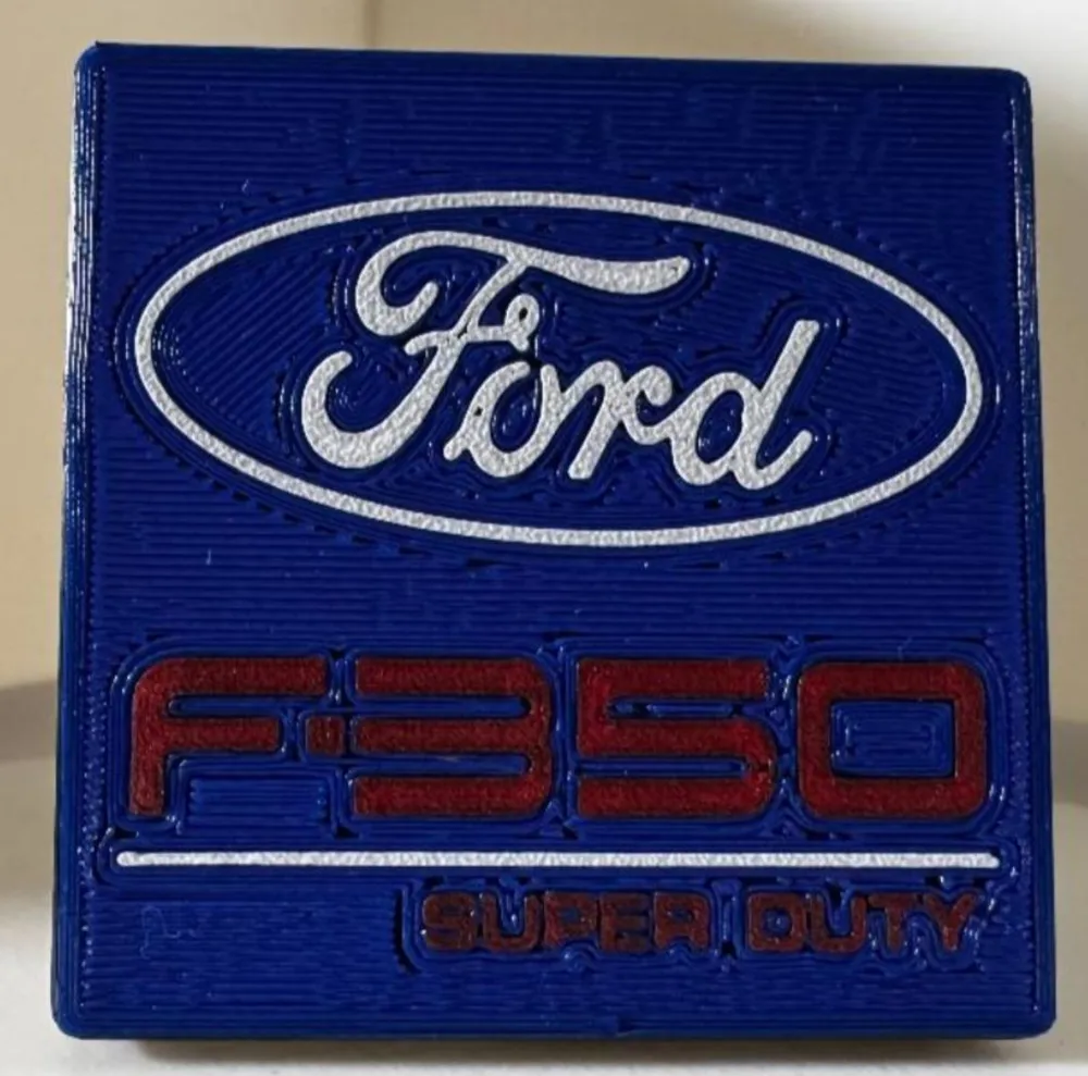 FORD TRUCK TRAILER HITCH 2.5" PLUGS- F350 LOGO - Free 3D Print Model ...