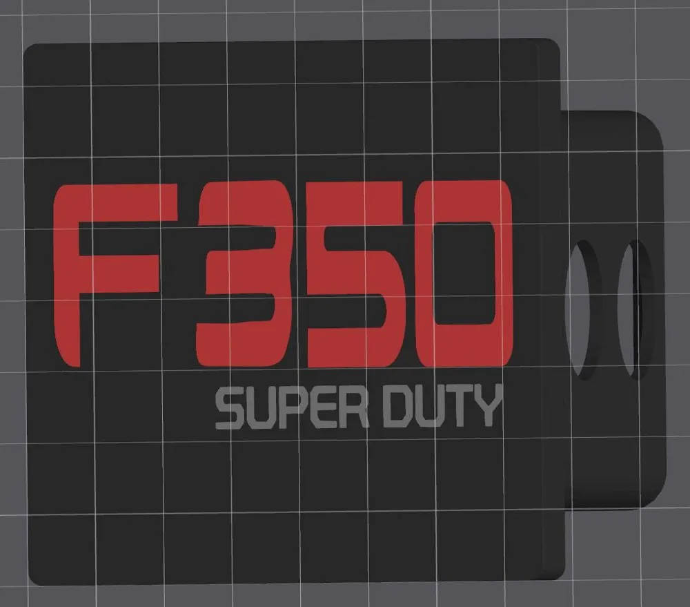 FORD TRUCK TRAILER HITCH 2.5" PLUGS- F350 LOGO - Free 3D Print Model ...