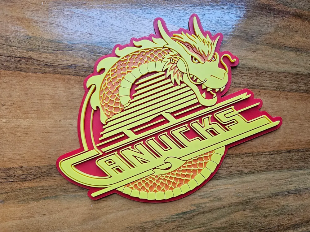 Vancouver Canucks Dragon 3D Sign by Fast3D - MakerWorld