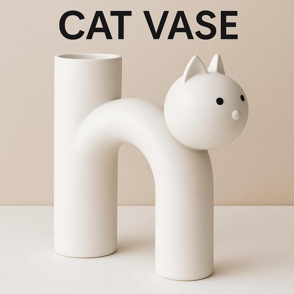 Cat Vase - Free 3D Print Model - MakerWorld