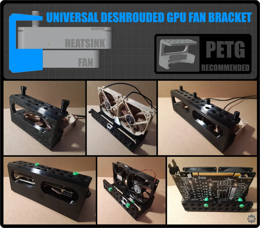 Universal GPU Fan Deshroud Bracket by 3DFreeman MakerWorld: Download ...