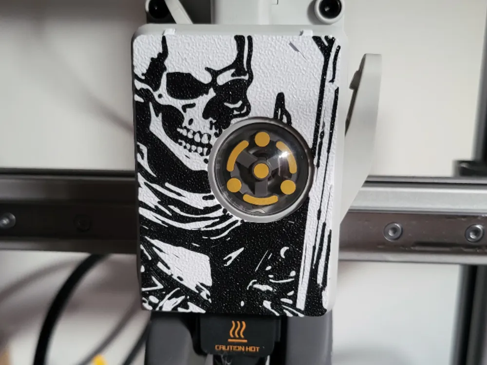 A1 / A1 mini Extruder Front Cover Part Skull Remixed by Mad power ...