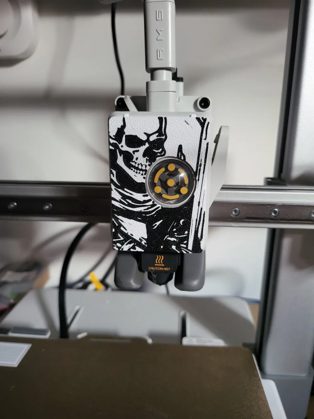 A1 / A1 mini Extruder Front Cover Part Skull Remixed by Mad power ...