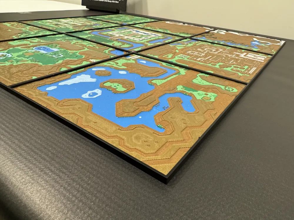 Legend of Zelda - A Link to the Past - 9 Panel Map - Free 3D Print ...