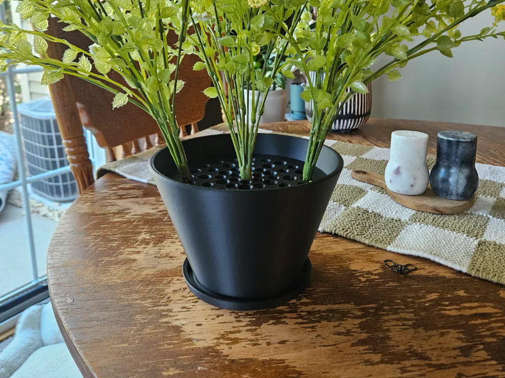 Stem Grid Artificial Flower Pot - Free 3D Print Model - MakerWorld