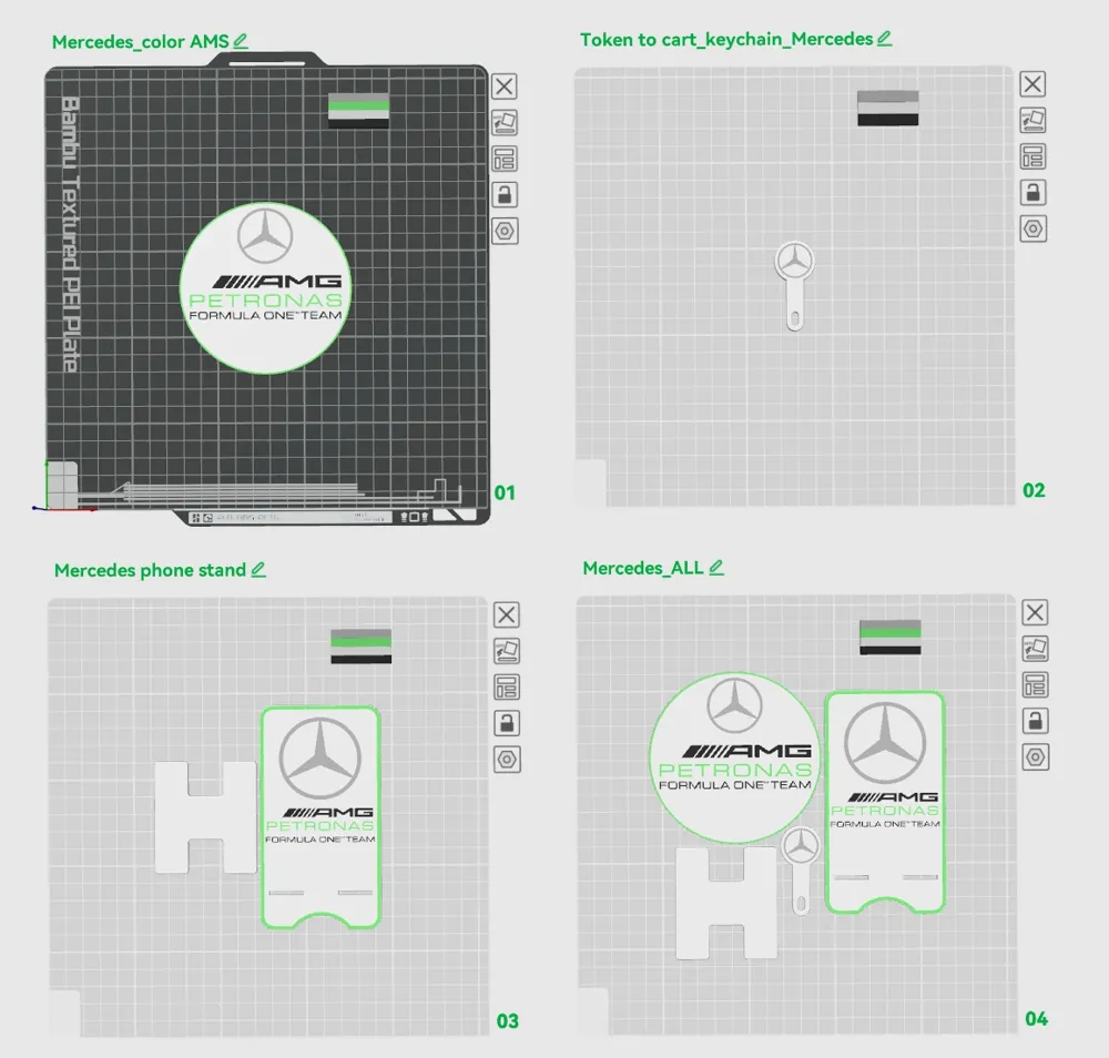 Coaster F1 Mercedes Petronas AMG, phone stand, shopping cart token by ...