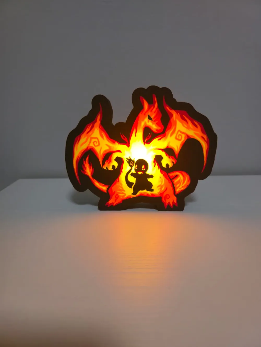 Charmander & Charizard Lightbox - Pokemon Lamp - Free 3D Print Model ...