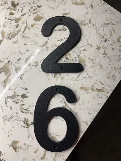 8 INCH HOUSE NUMBERS - Free 3D Print Model - MakerWorld