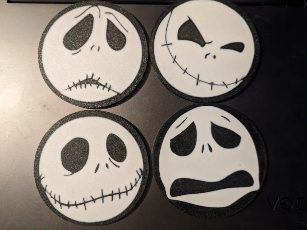 Jack Skellington coaster set by cruse2382 - MakerWorld