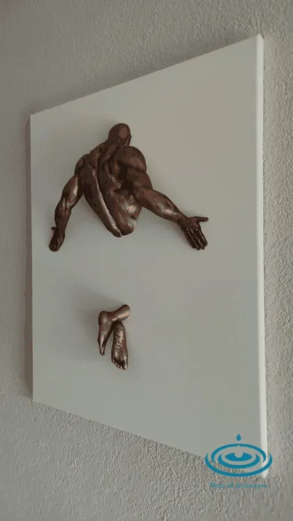 Wall Art - Man Pushing The Wall - Free 3D Print Model - MakerWorld