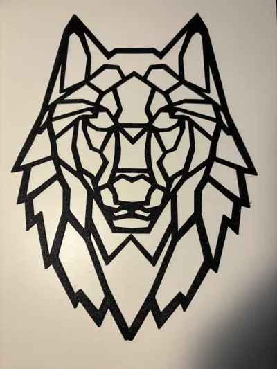 2D Wolf wall decoration by StanaP - MakerWorld