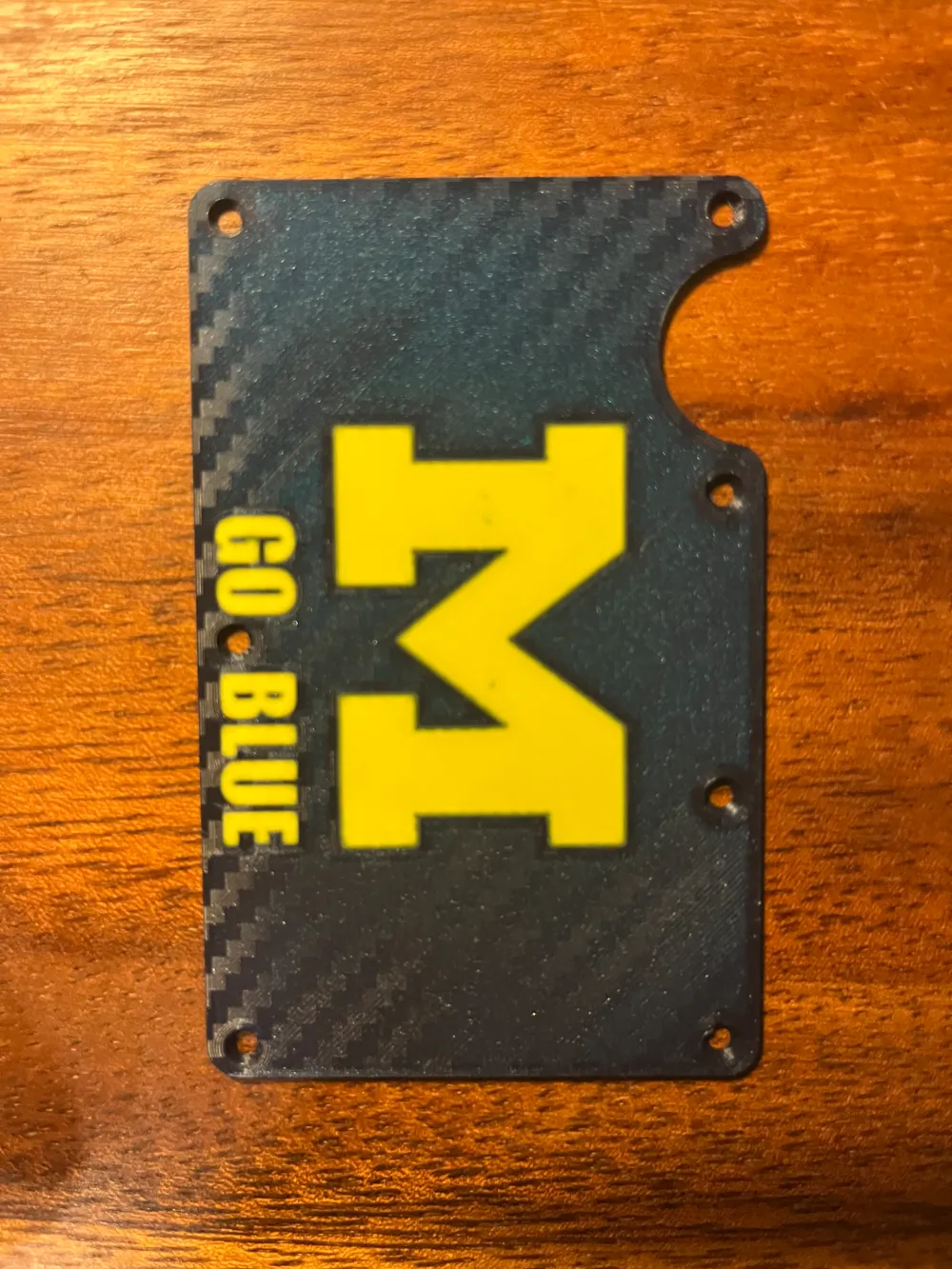 University of Michigan Ridge Wallet Plates - Free 3D Print Model ...