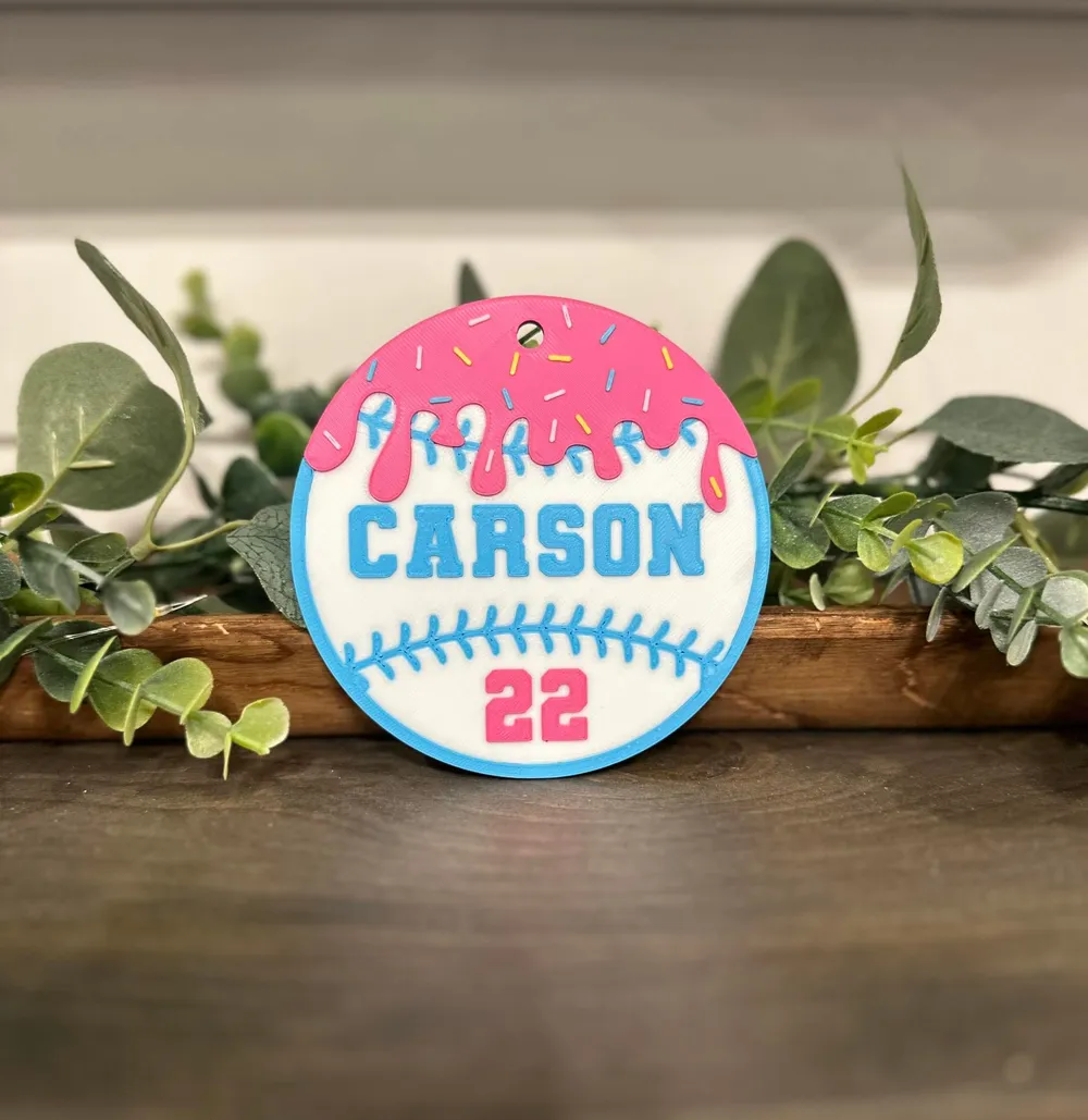Drip Baseball Keychain and Bag Tag - Free 3D Print Model - MakerWorld