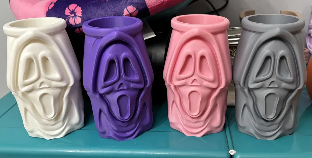 Ghost Face 12oz slim can sleeve - Free 3D Print Model - MakerWorld