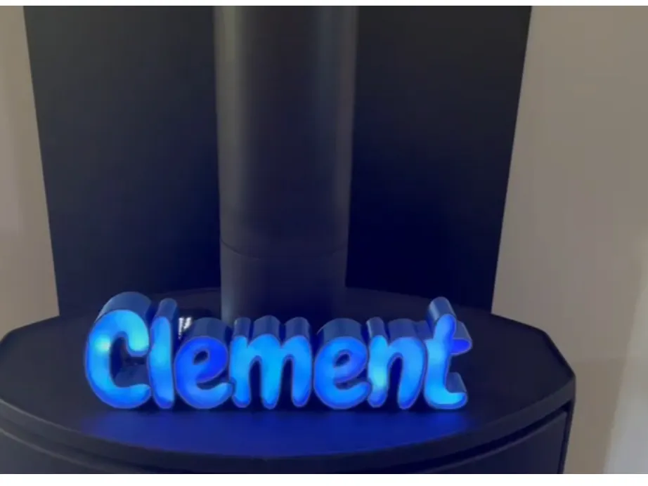 Clement LED name by Christo print 3D MakerWorld: Download Free 3D Models
