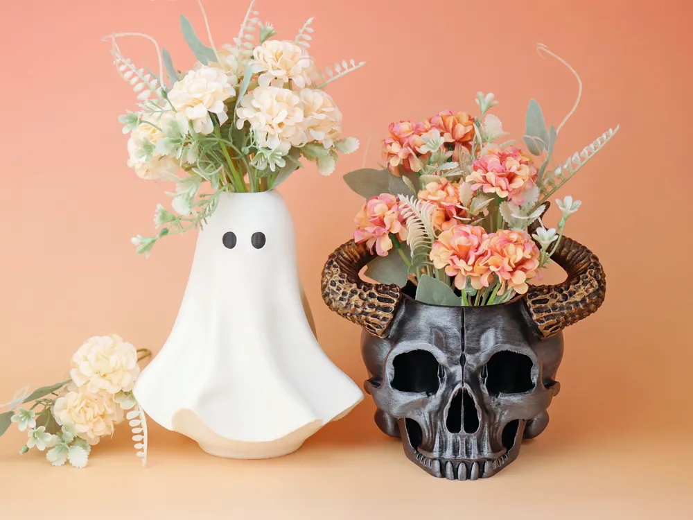 Horned Skull Bowl / Vase / Planter by Crow_ck MakerWorld: Download Free ...