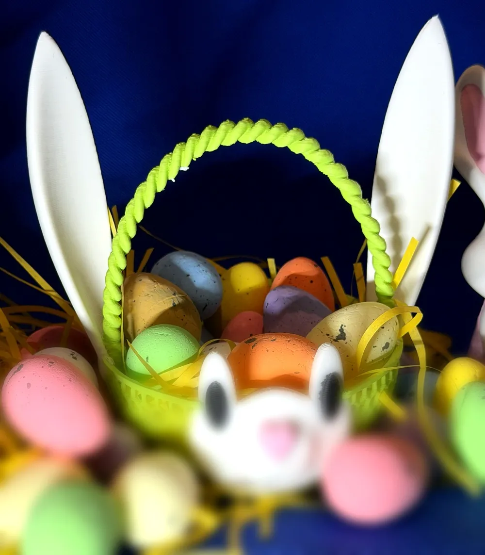 Easter Bunny Basket — Multi-Color Centerpiece - Free 3D Print Model ...