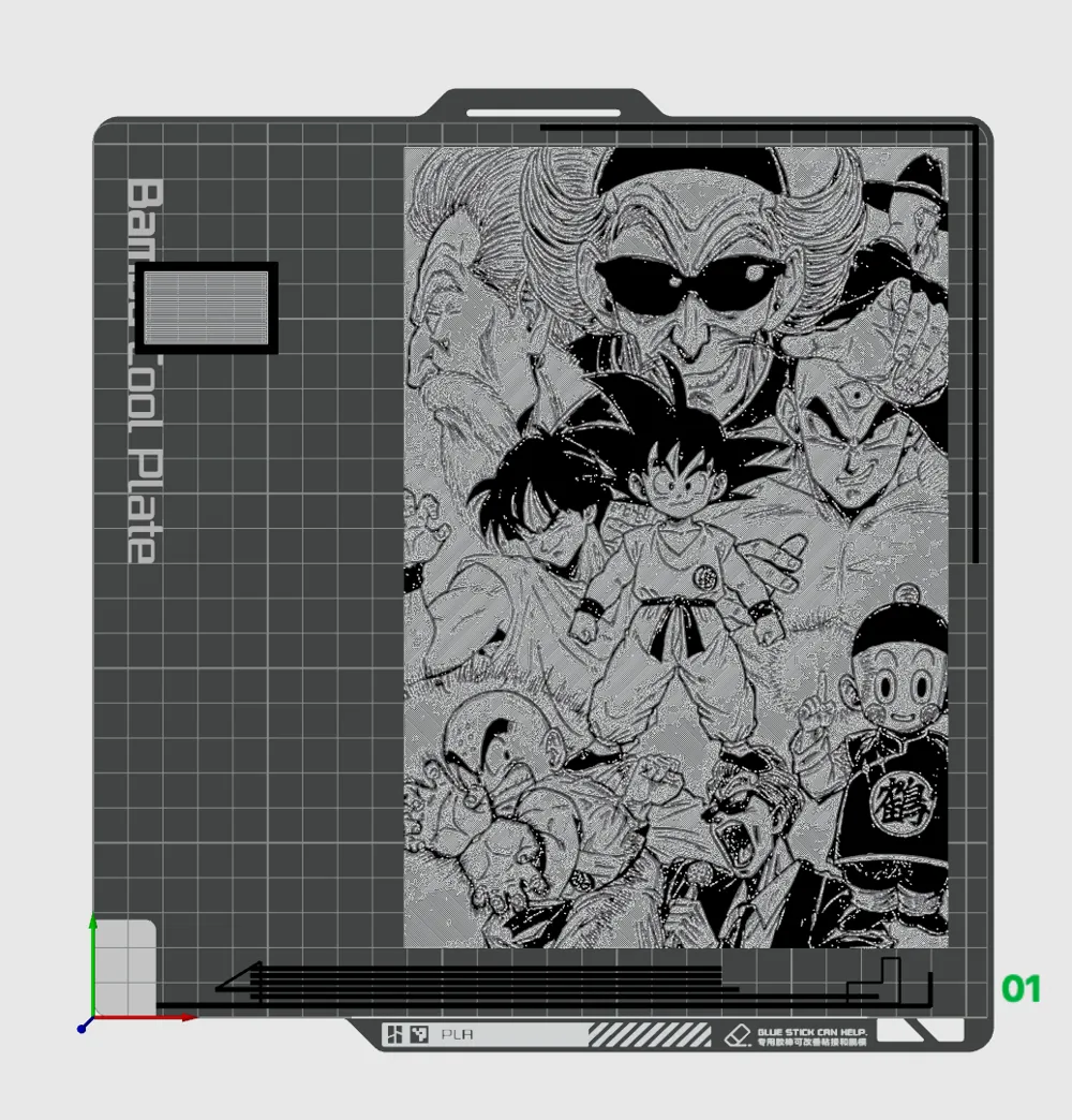 DragonBall Collage / Wall Art / 2d art / Hueforge by 3D Prints This ...