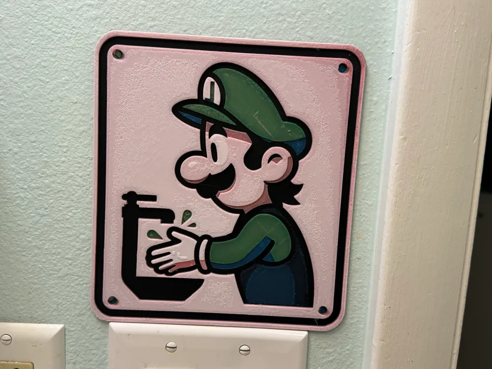 Wash Hands Reminder Sign (No Words) - Luigi by im.jackharvest ...