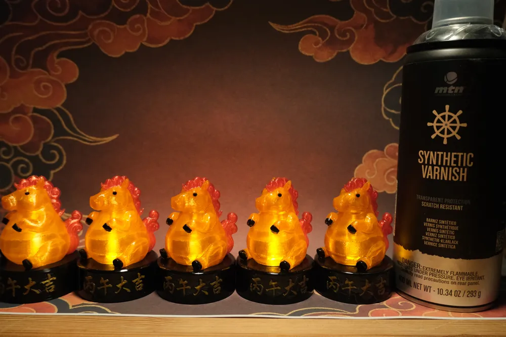 丙午大吉 - Great Luck in the Year of the Fire Horse - Free 3D Print Model ...