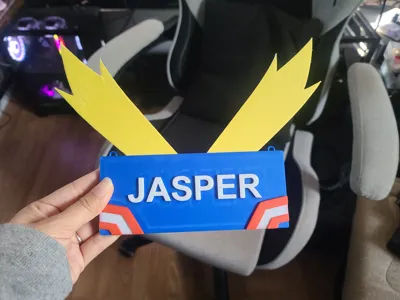 Layered All Might Wall Plaque, with no name - Free 3D Print Model ...