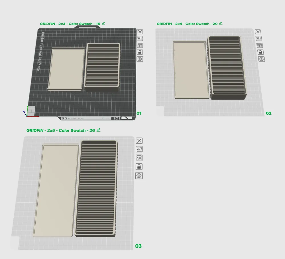 Gridfinity Color Swatch - flip / index storage - Free 3D Print Model ...