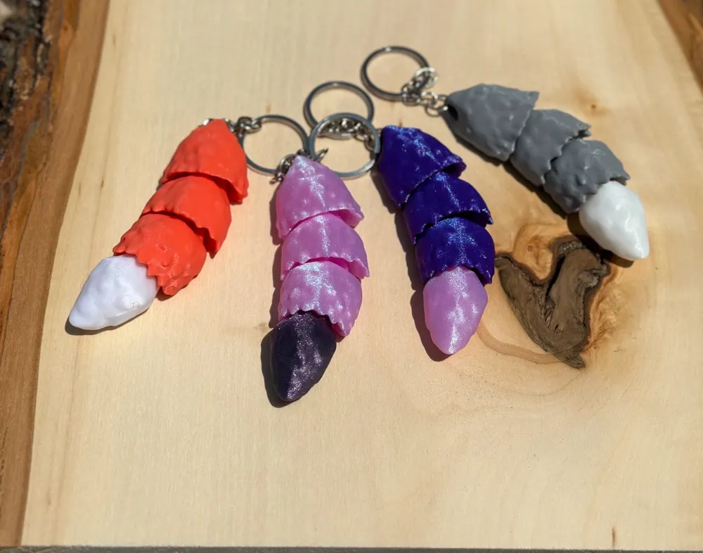 Flexi Fox Tail Keychain by hexequy MakerWorld: Download Free 3D Models