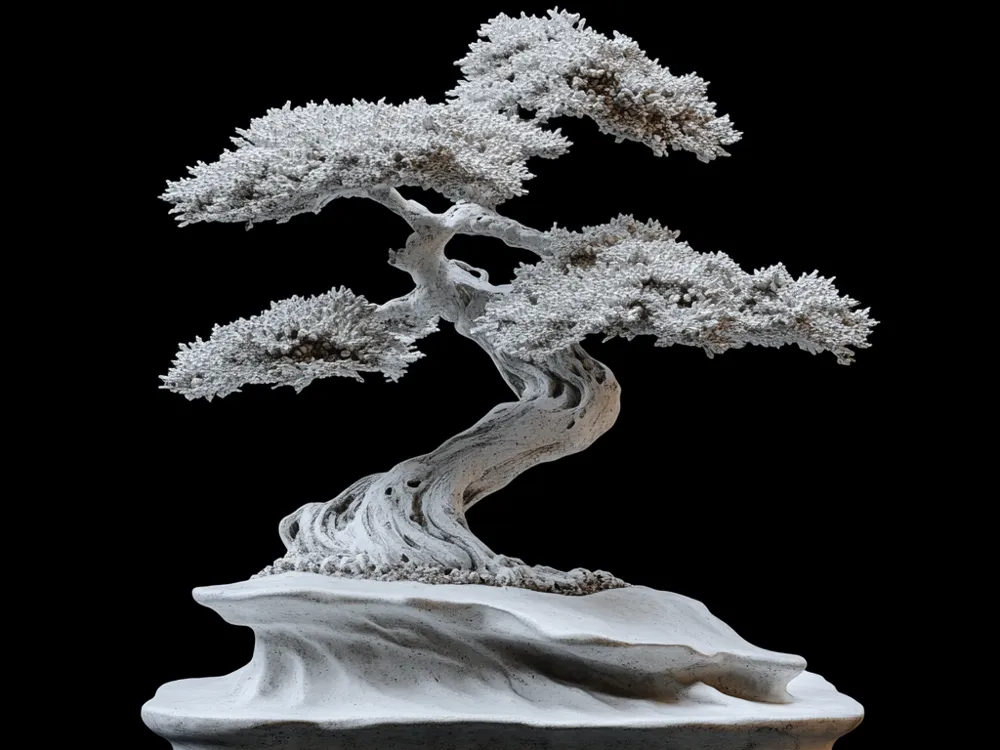 Elegant Bonsai Tree Sculpture - Free 3D Print Model - MakerWorld