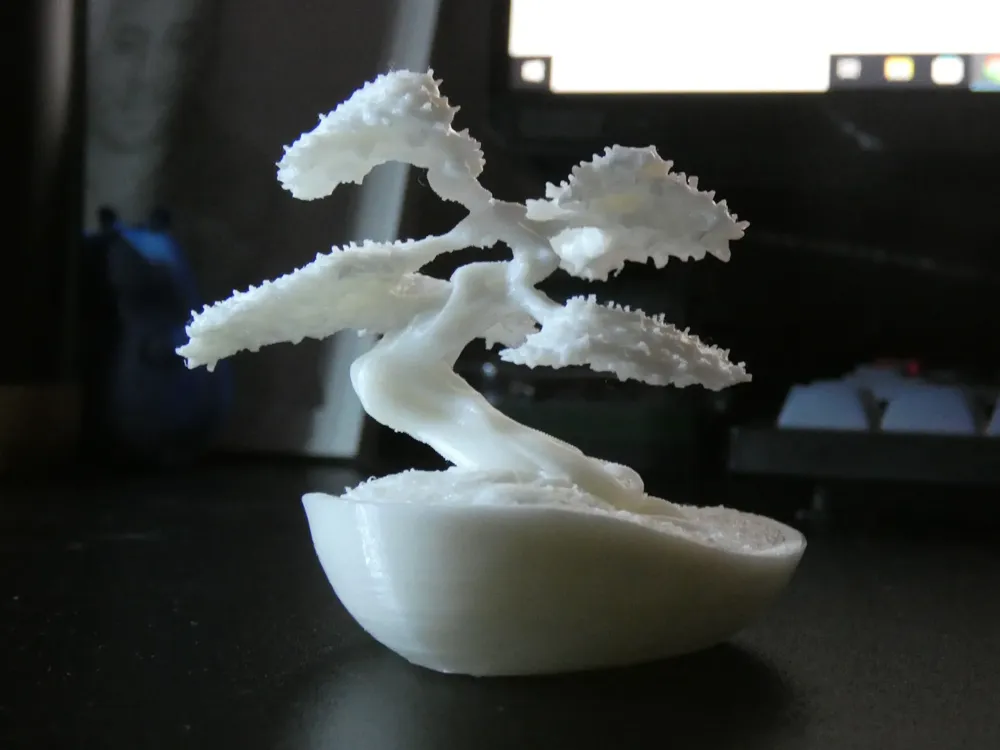 Elegant Bonsai Tree Sculpture - Free 3D Print Model - MakerWorld