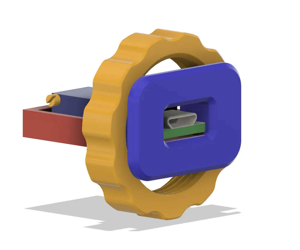 MT3608 Micro USB Boost regulator panel mount by Klave MakerWorld ...
