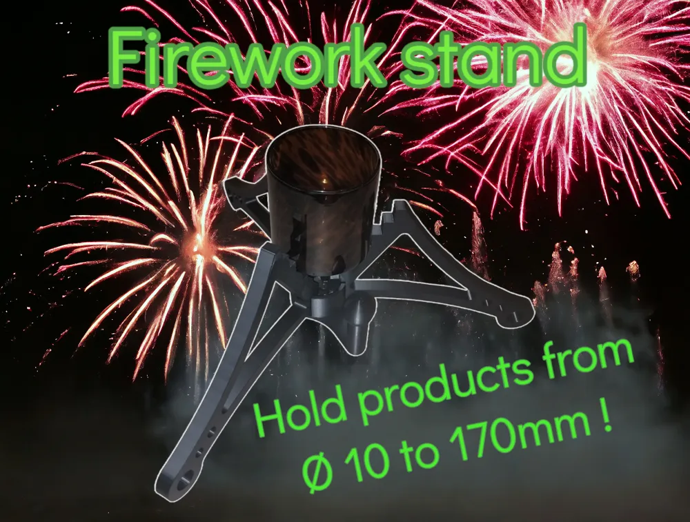 Firework stand / holder. Stable 3 leg stand! by KoBuCRAFTS - MakerWorld