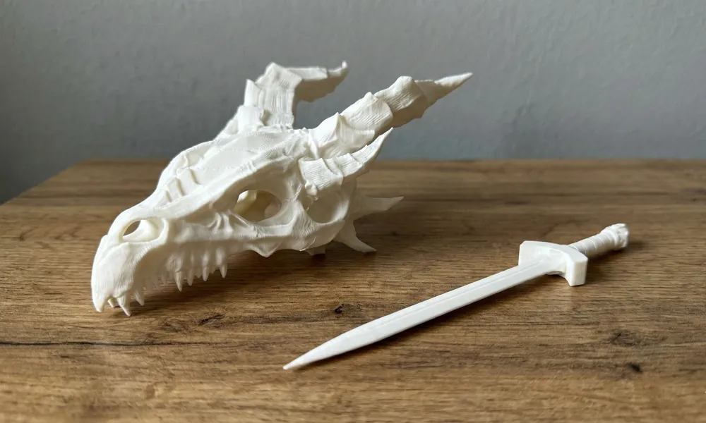 Dragon Skull Hair Accessory / Sword Hair Stick - Free 3D Print Model ...