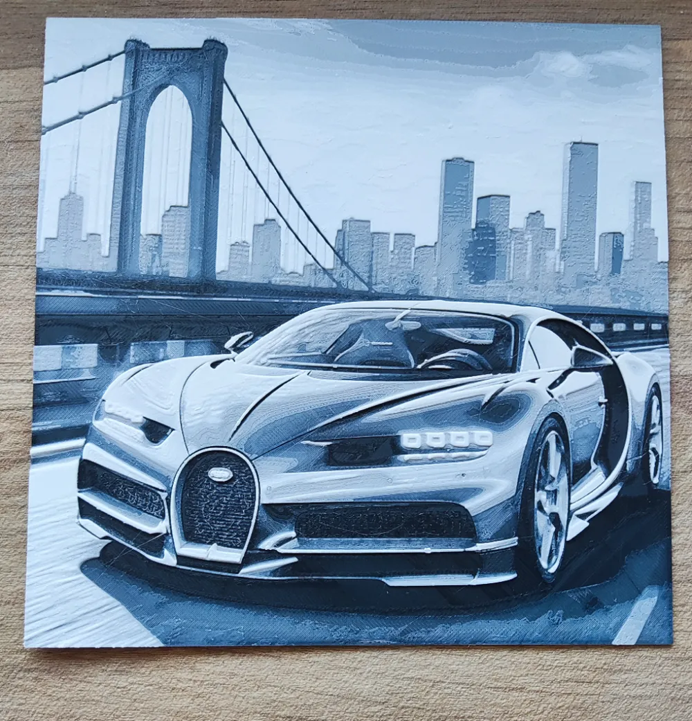 Bugatti Chiron hueforge by Fantomas MakerWorld: Download Free 3D Models