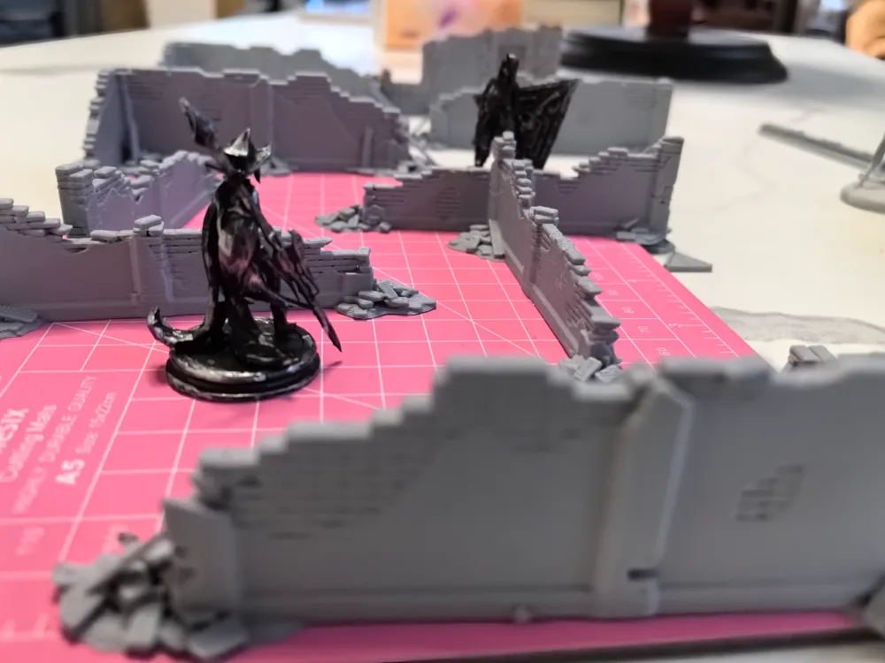 Brick Wall Ruins War-gaming Terrain by Laurentina - MakerWorld