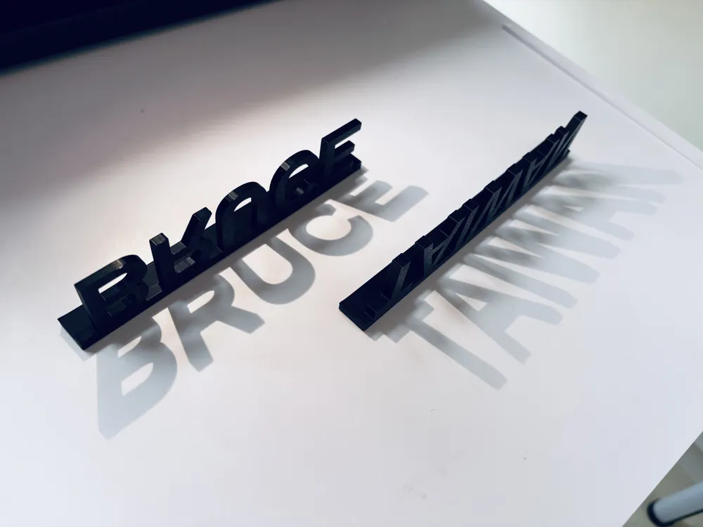 Parametric Shadow Name Sign - Free 3D Print Model - MakerWorld