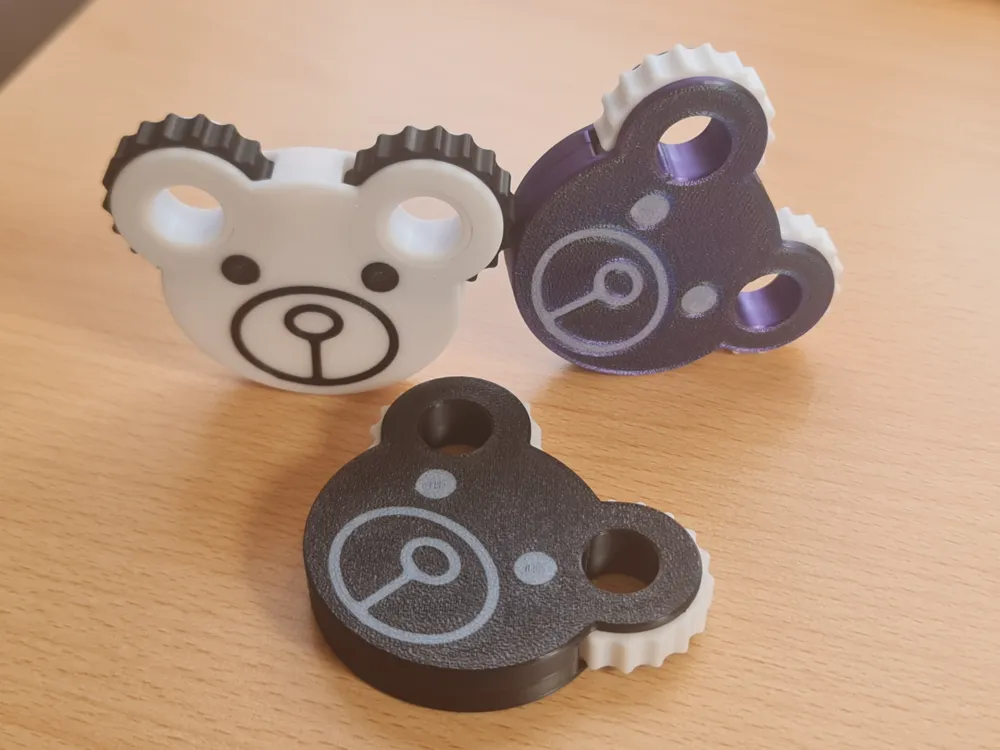 Clicking Teddy Bear fidget toy clicker spinner by Sanja 3D - MakerWorld