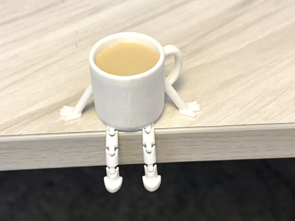 Articulated Coffee Mug Buddy - Free 3D Print Model - MakerWorld